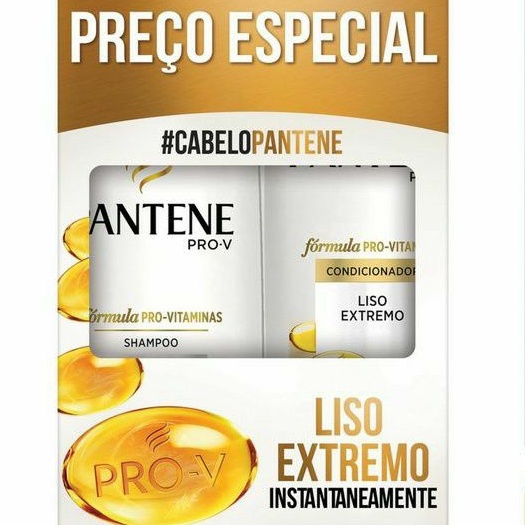 KIT PANTENE SHAMPOO LISO EXTREMO 350ML + CONDICIONADOR LISO EXTREMO - 175ML | Shopee Brasil