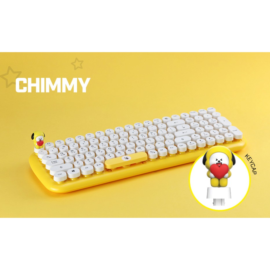 Teclado Sem Fio Bts Bt21 Oficial Baby Ver Retrô Autêntica / Bens K-Pop ...