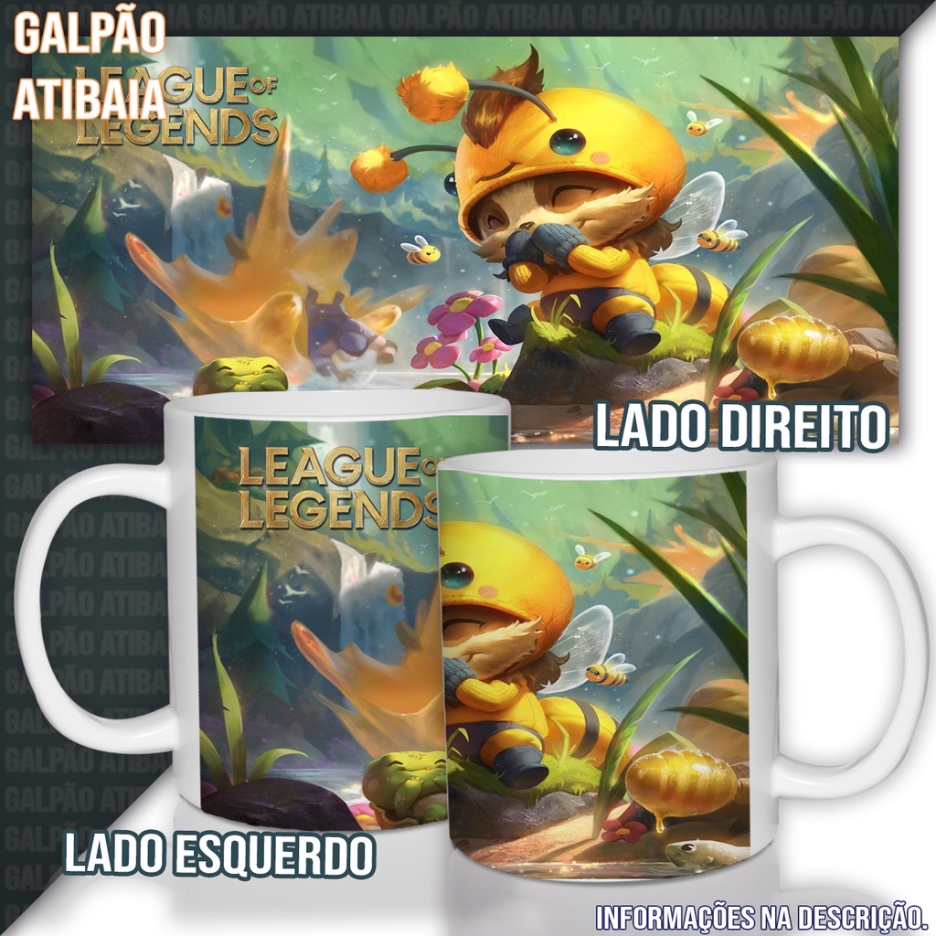 Caneca League of Legends Teemo Arcane + BRINDE | Shopee Brasil