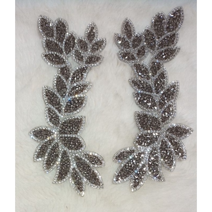 Adesivo de Roupa Aplique Patch Bordado Termocolante Strass Ramo de ...