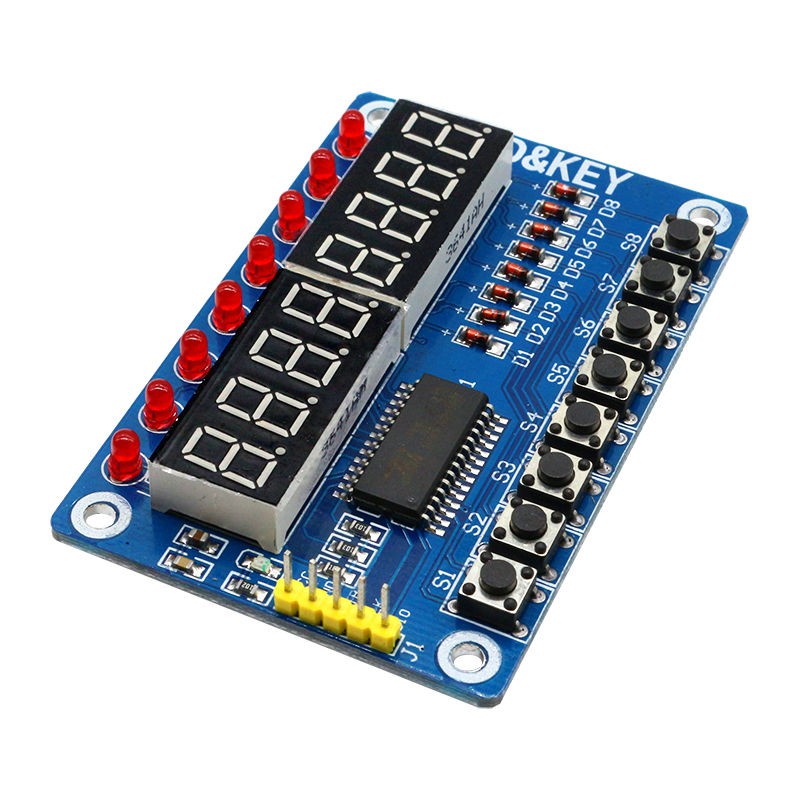 Display Tm1638 7 Segmentos 8x7 Keyled Key-led - Arduino e PIC | Shopee Brasil