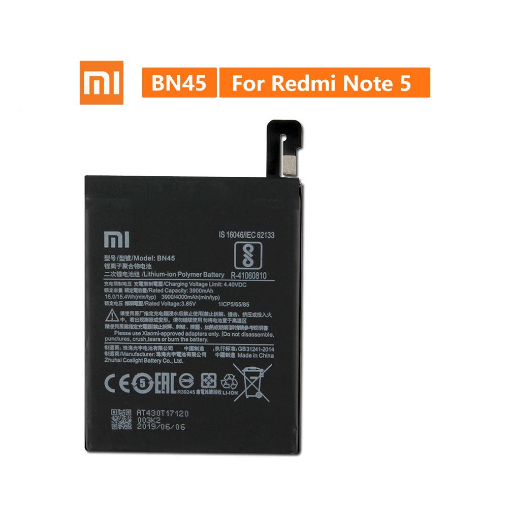 Bateria Celular Xiaomi Bn45 For Redmi Note 5 Modelo BN45 / 4000 mAh 100 ...