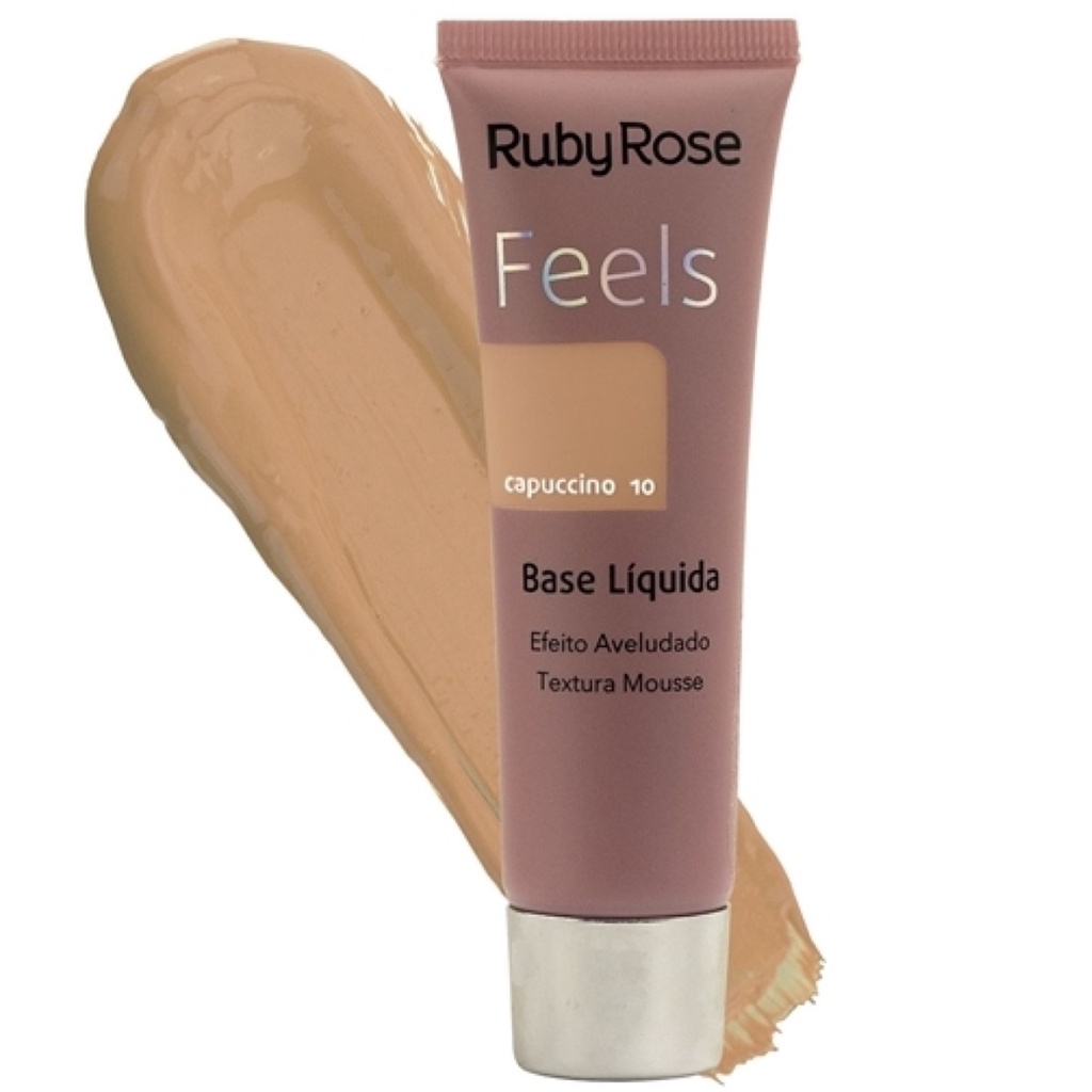 Base líquida feels Capuccino 10 Ruby Rose Maquiagem Rosto | Shopee Brasil