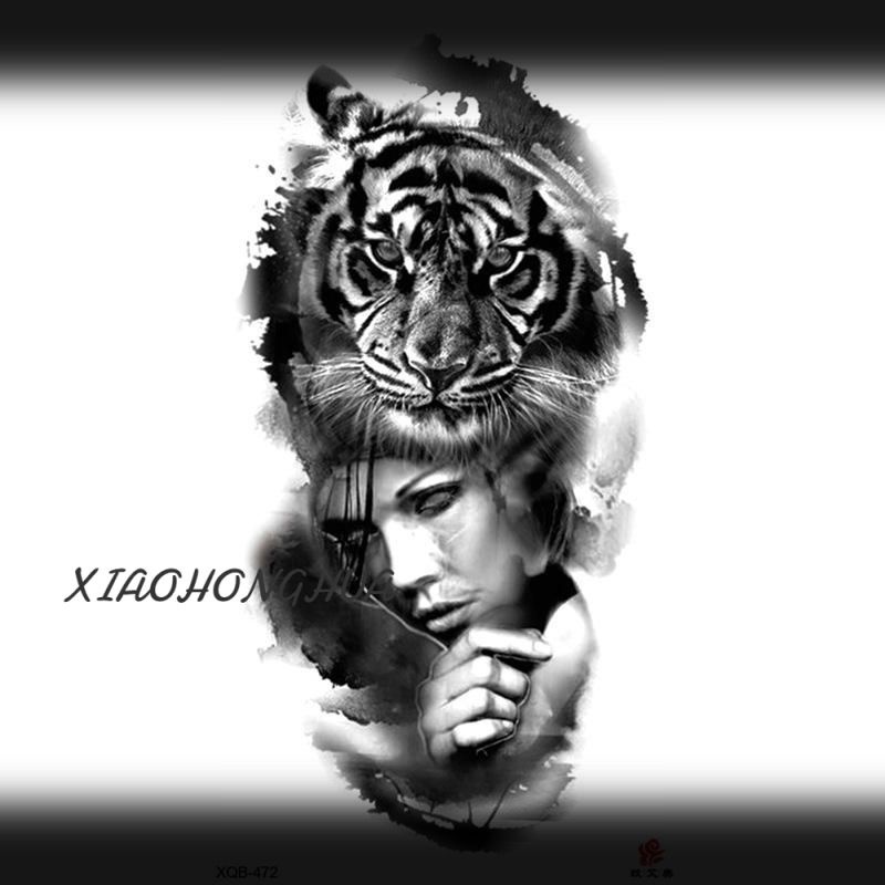sticker tattoo male tiger woman animal waterproof temporary tattoo fake ...