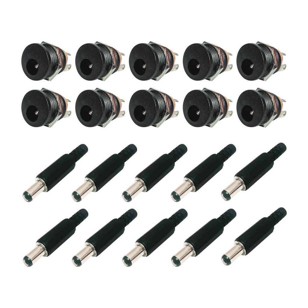 Kit 10 Unidades Conector Plug De Energia P4 Macho + 10 Unidades Plug ...