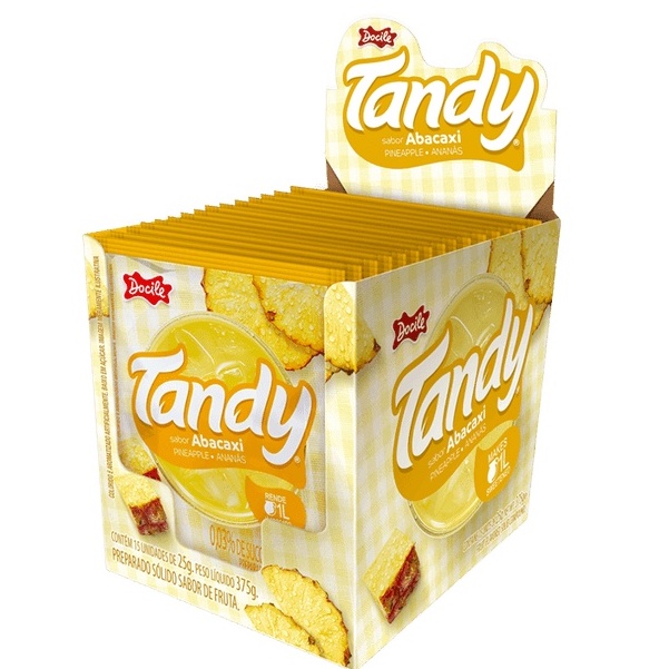 Suco Tandy 15un de 25g Docile - Escolha o Sabor | Shopee Brasil
