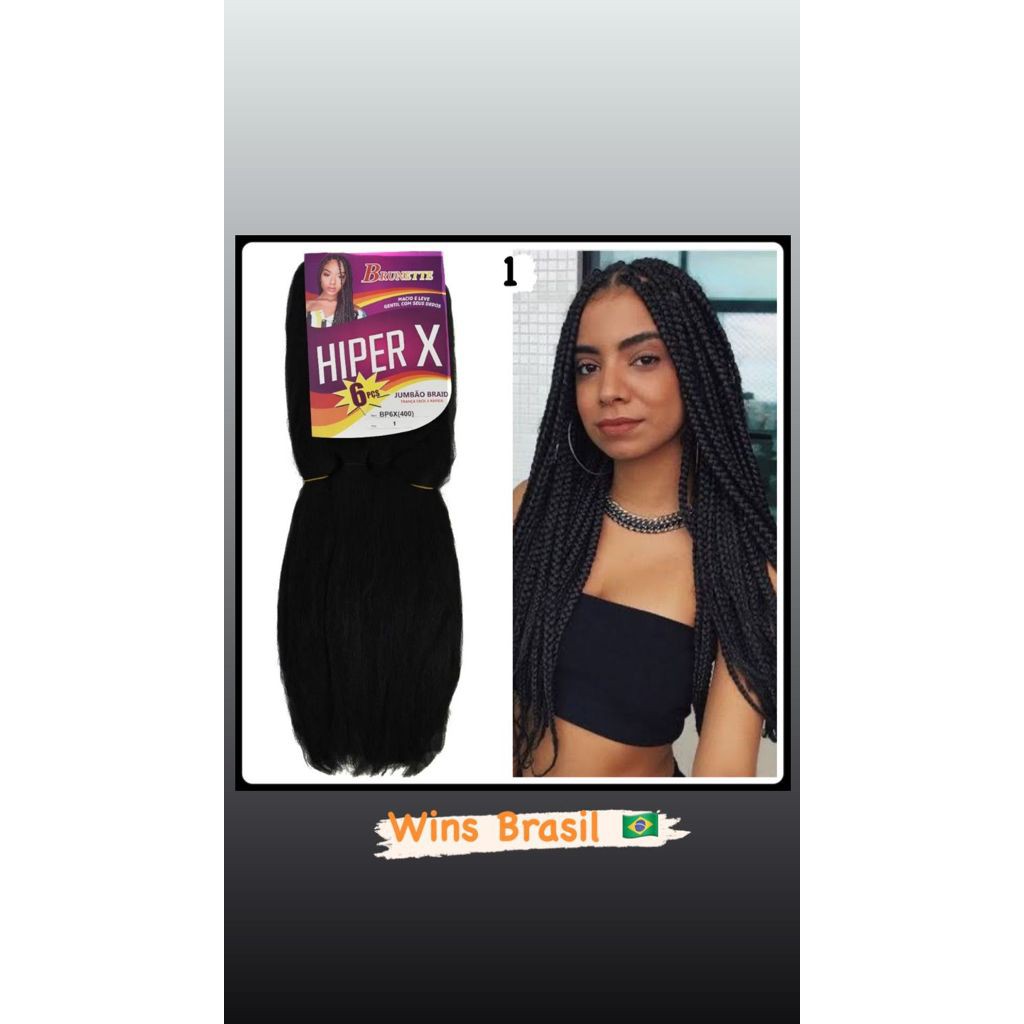 hiper x Cabelo Super Jumbo para trança alta qualidade box braids jumbão ...