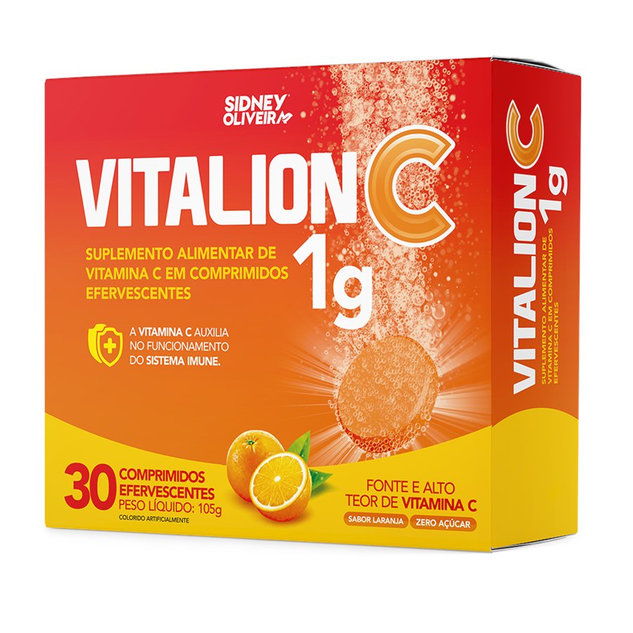 Vitalion C 1g Com 30 Comprimidos Efervecentes | Shopee Brasil