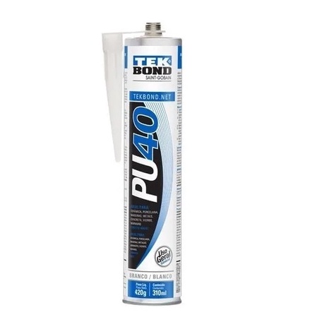 PU 40 BRANCO SELANTE POLIURETANO ADESIVO COLA ALTA PERFORNANCE USO INTERNO E EXTERNO 420G ...