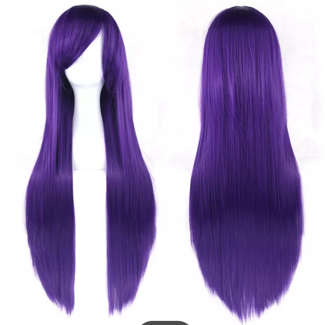 Peruca Roxa 75cm - Peruca Cosplay Roxa | Shopee Brasil