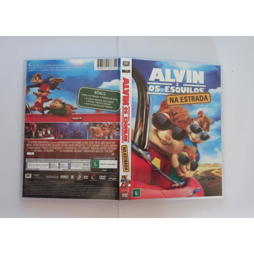 DVD Alvin e os esquilos - Na estrada | Shopee Brasil
