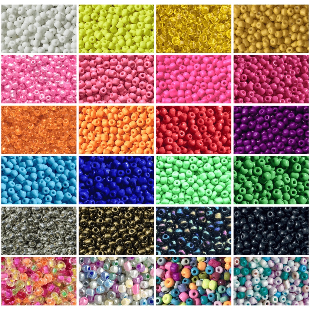 230pçs Miçanga de Vidro Artesanato 3.6mm 6/0 Misanga Missanga ...