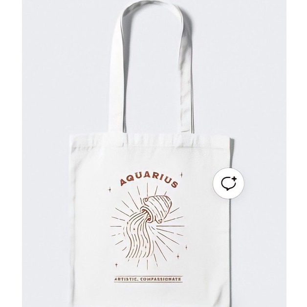 Ecobag personalizada signo Aquário | Shopee Brasil