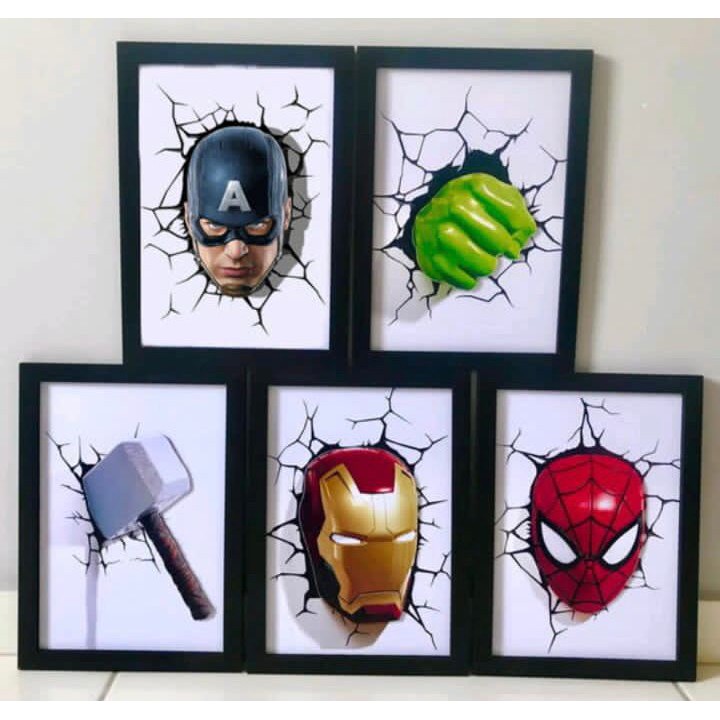 Quadro Decorativo Vingadores Marvel Super Heróis - Painel Decoração ...