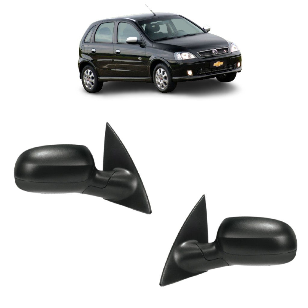 Par Retrovisor GM Chevrolet Novo Corsa Hatch Sedan Pickup Montana com controle 02 03 04 05 06 07 ...