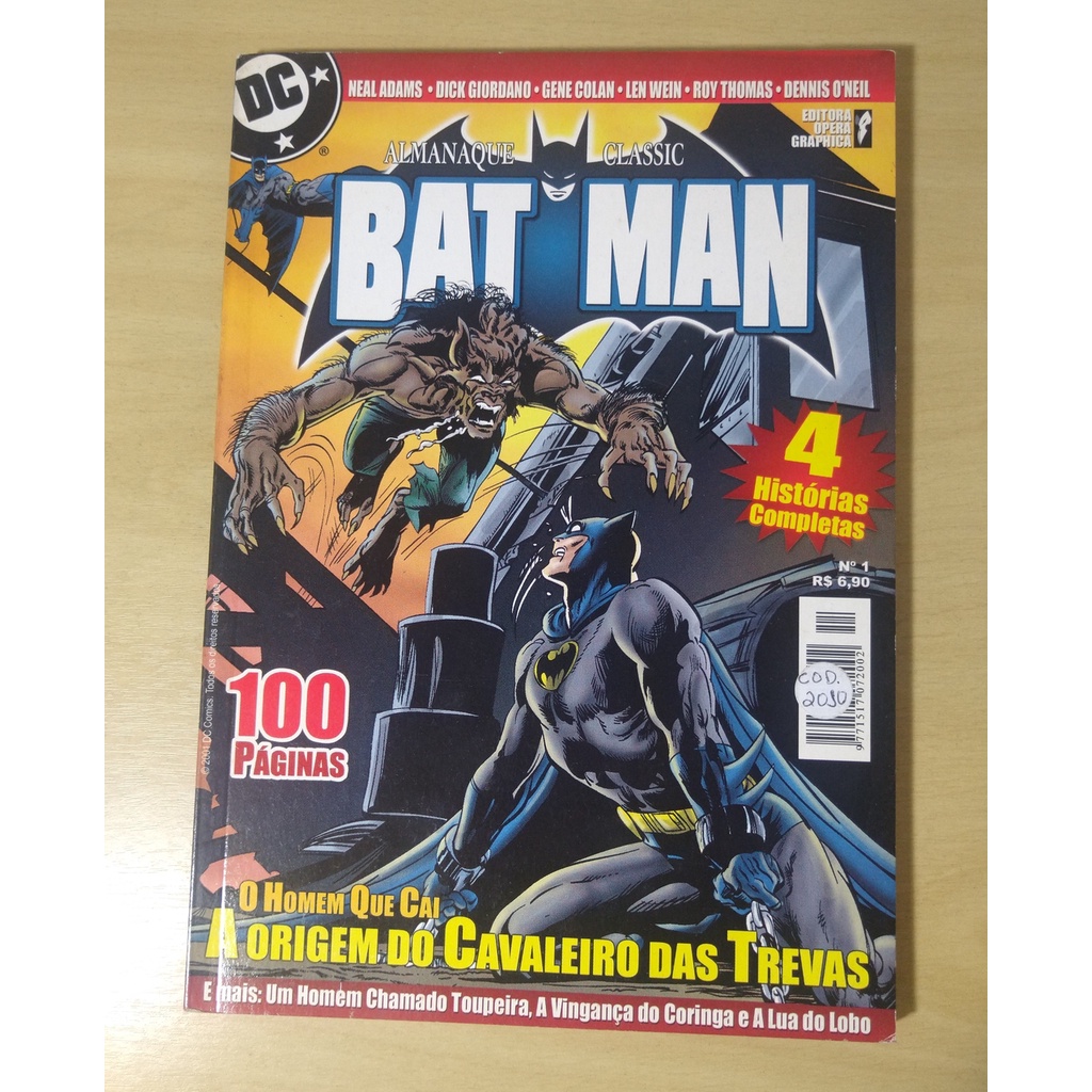 Almanaque Classic- Batman- Opera Graphica (Leia Descrição) | Shopee Brasil