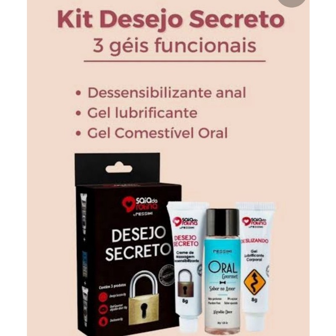 Kit 3 Em 1 Dessensibilizante AnestÉsico Anal Gel ComestÍvel BeijÁvel