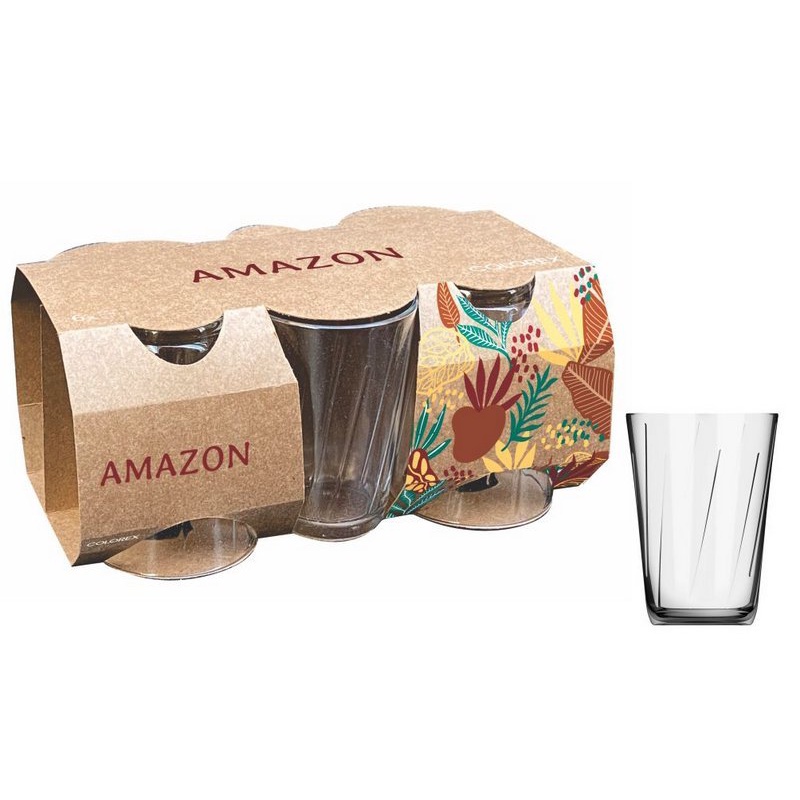 Jogo Copo De Vidro 6 Copos Amazon 190ml - Nadir Figueiredo | Shopee Brasil