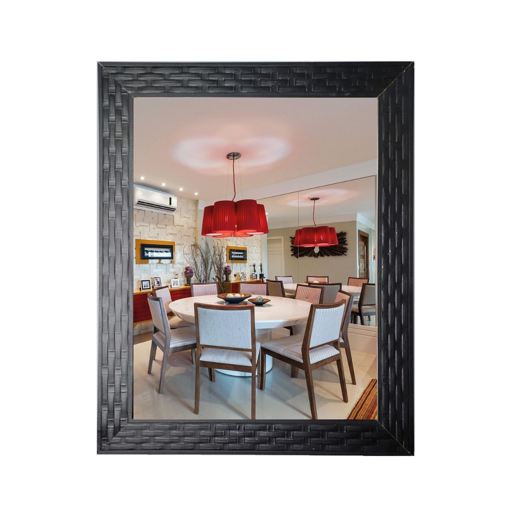 Espelho Decorativo Com Moldura Em Madeira 36x46cm Retangular Imagem Nítida | Shopee Brasil