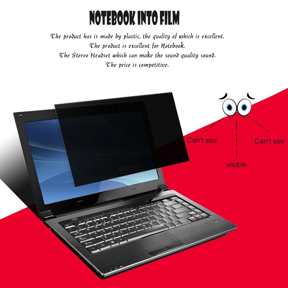 Película Protetora De Privacidade Monitor/Notebook Para Tela Larga De ...