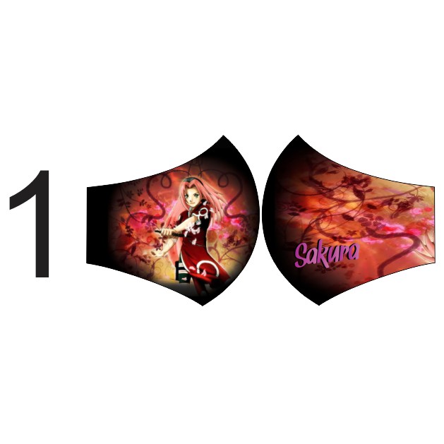 Máscara SAKURA, anime, dorama personalizada com nome | Shopee Brasil