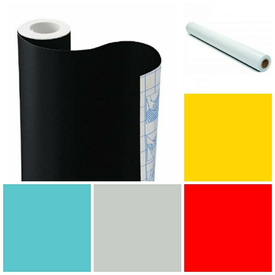 Papel Adesivo Contact Lavável Colorido Fosco Opaco Diversos 45 Cm X 2 ...