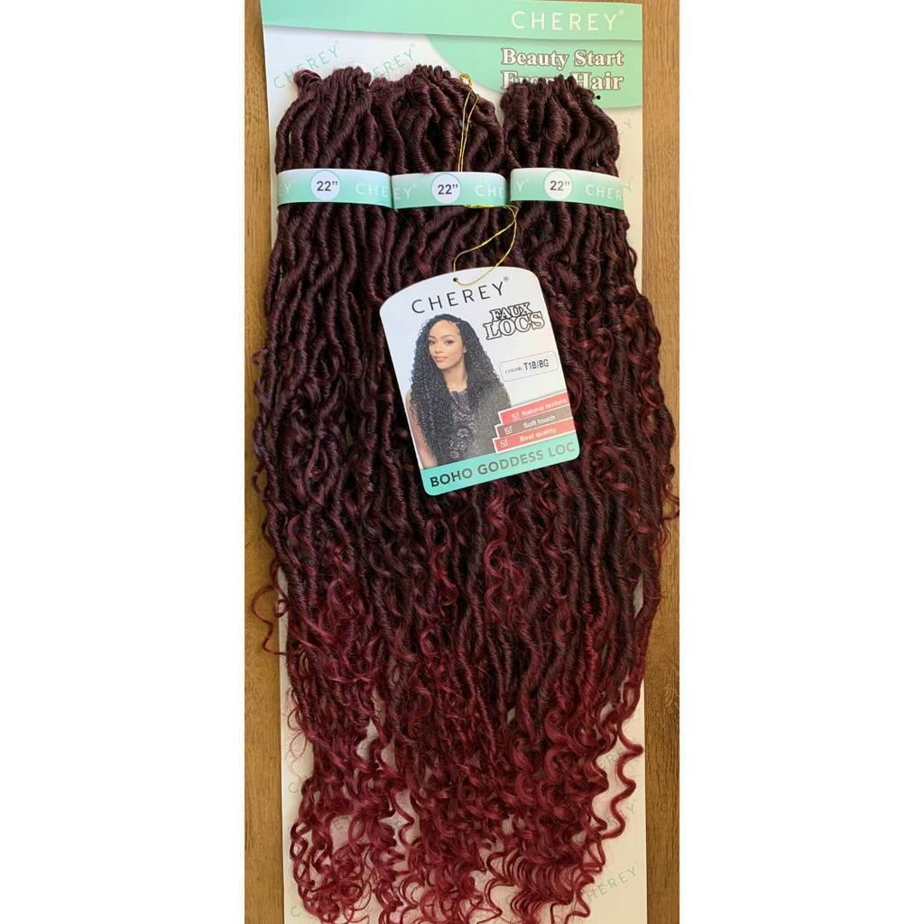 Cabelo Boho Goddess Loc Cherey Fibra Sintética 275g Para Crochet Braid ...