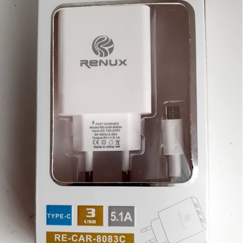 Carregador Tomada Rápido 5,1A 3usb para Celular e Tablete Renux V8 ...