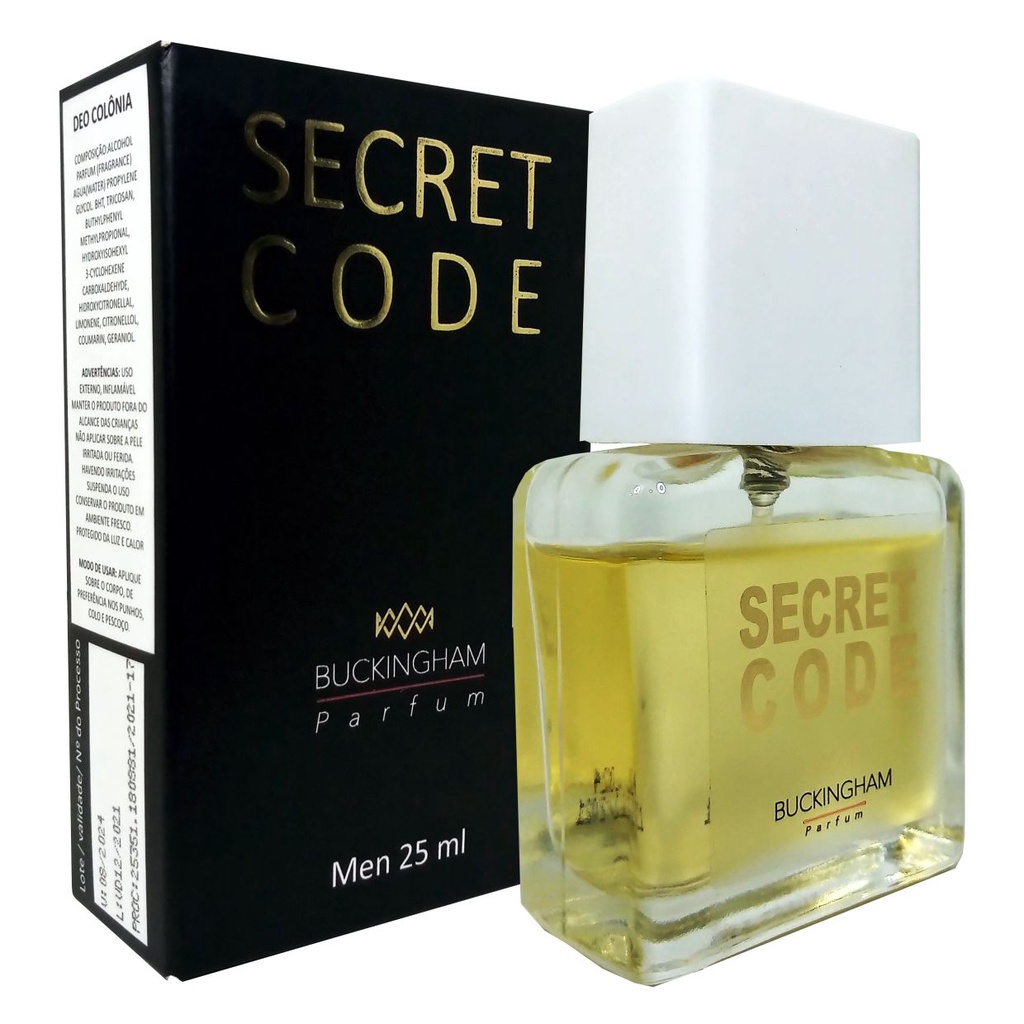 Secret Code Perfume Masculino 25ml Buckingham | Shopee Brasil