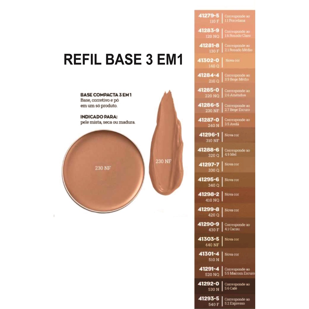 Refil Base Compacta 3 em 1 Avon | Shopee Brasil