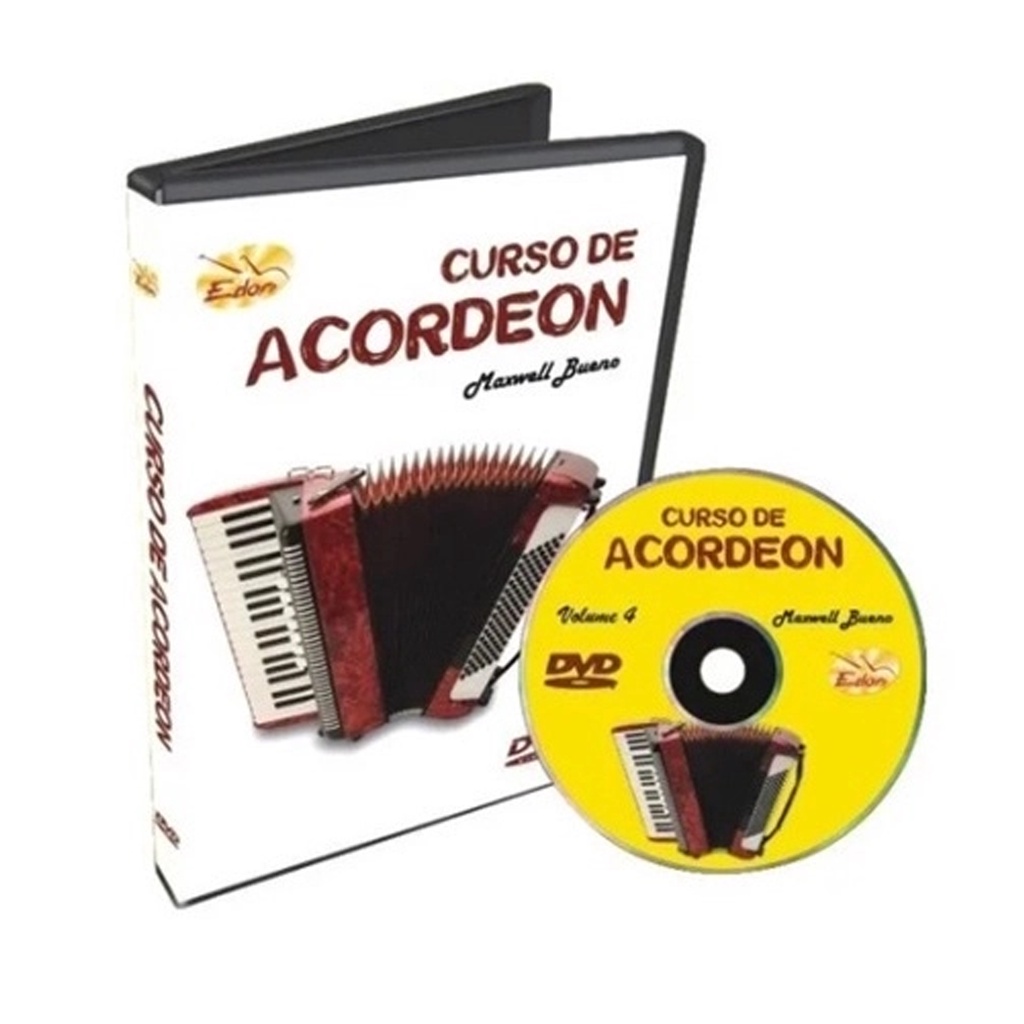 DVD Curso de Acordeon Gaita Volume 4 Edon, aprenda de maneira rápida e ...