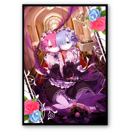 Poster REM RAM, Anime Re:Zero (placa decorativa - MDF - 28X40cm ...