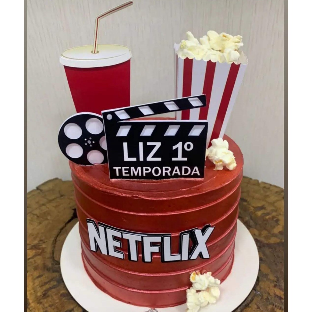 TOPO DE BOLO NETFLIX TOPPER PERSONALZIADO NETFLIX TOPPER FILME | Shopee ...