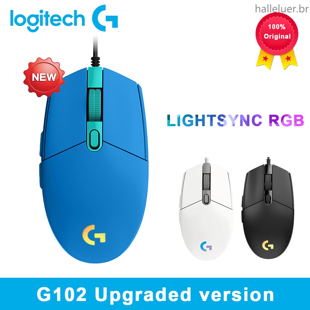 Logitech G102 Lightsync Wired Gaming Mouse Backlit Mechanica Side Button Glare Macro Laptop USB ...