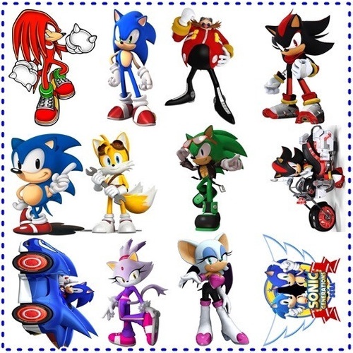 Turma Do Sonic - 12 Displays De Festa De 20cm Totens | Shopee Brasil