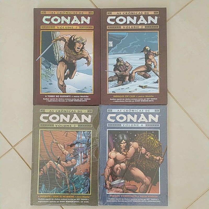 As Crônicas de Conan - Completo Capa Dura - Volumes 1 ao 4 - Mythos | Shopee Brasil