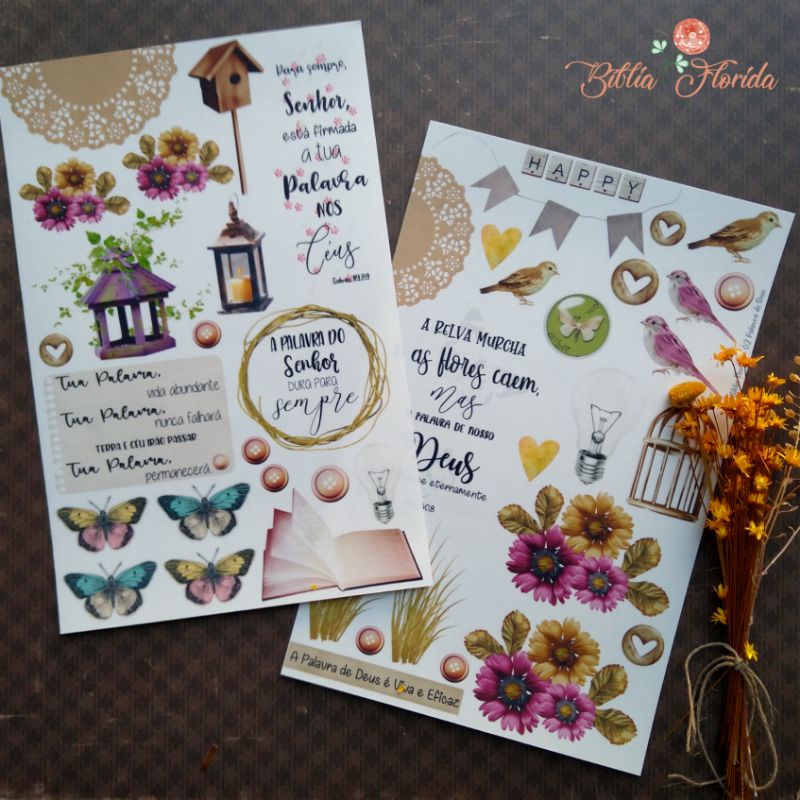 Adesivos Transparentes para Bible Journaling - Devocional "PALAVRA DE ...