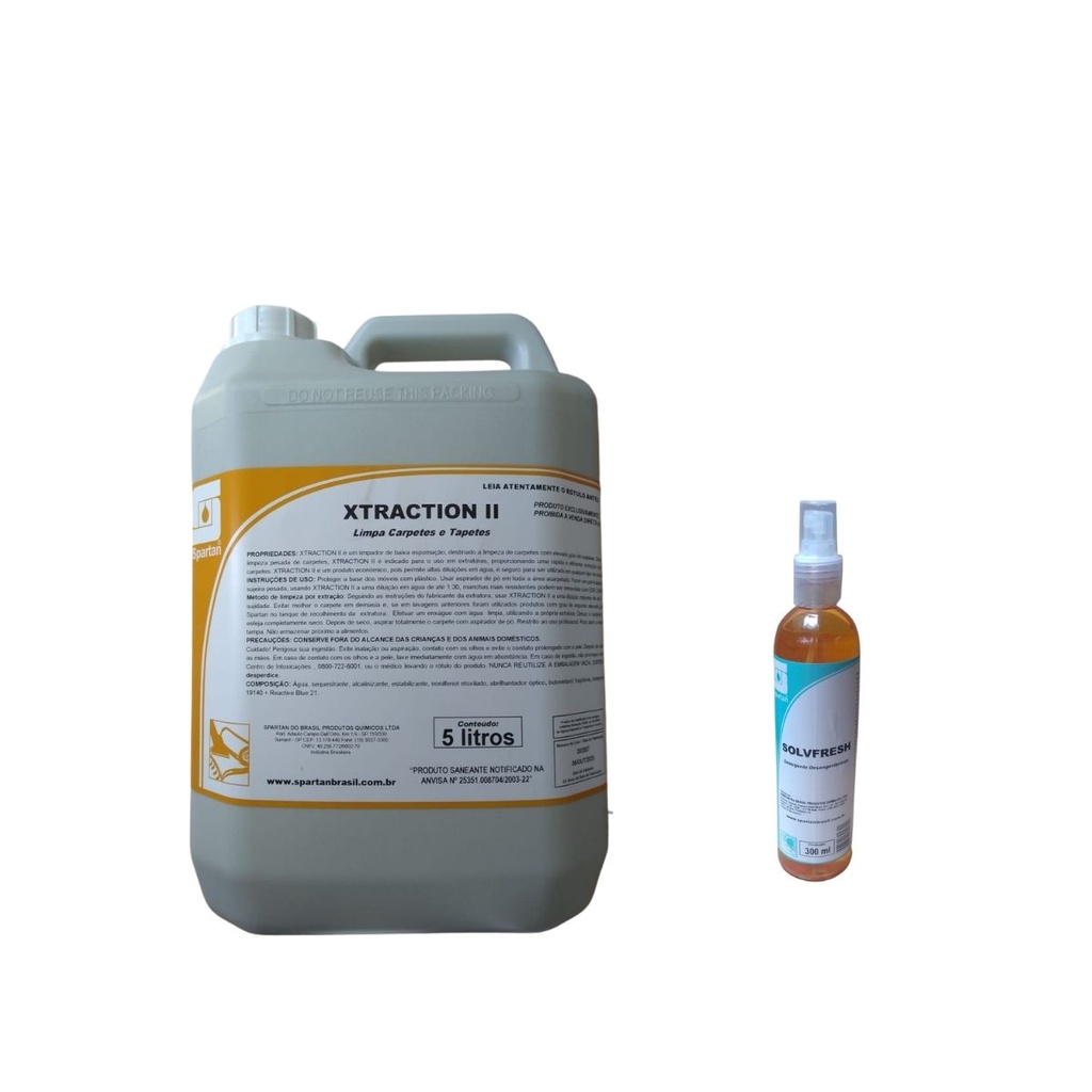 Kit Com 1 Detergente Para Estofados XTRACTION II 5 Litros e 1 ...