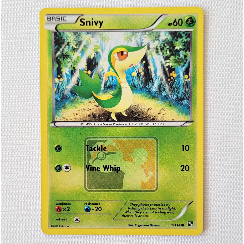 Carta Antiga Pokemon Snivy 1/114 League Promo Black & White 1 Original ...