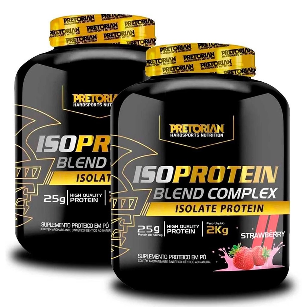 Kit 2x Whey Protein Iso Protein Blend Complex 2Kg - Pretorian | Shopee ...