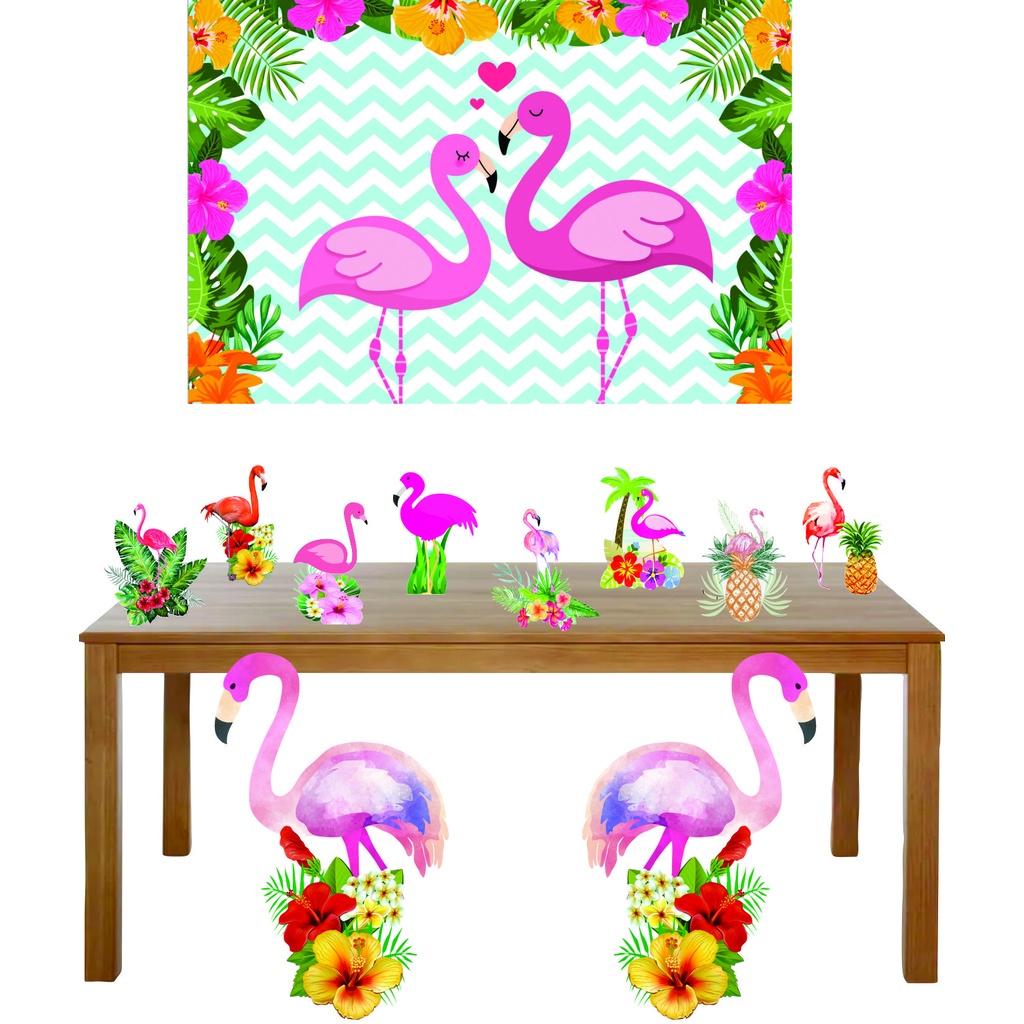 Kit Totens Display FLAMINGOS TROPICAL - Display para chão e mesa ...