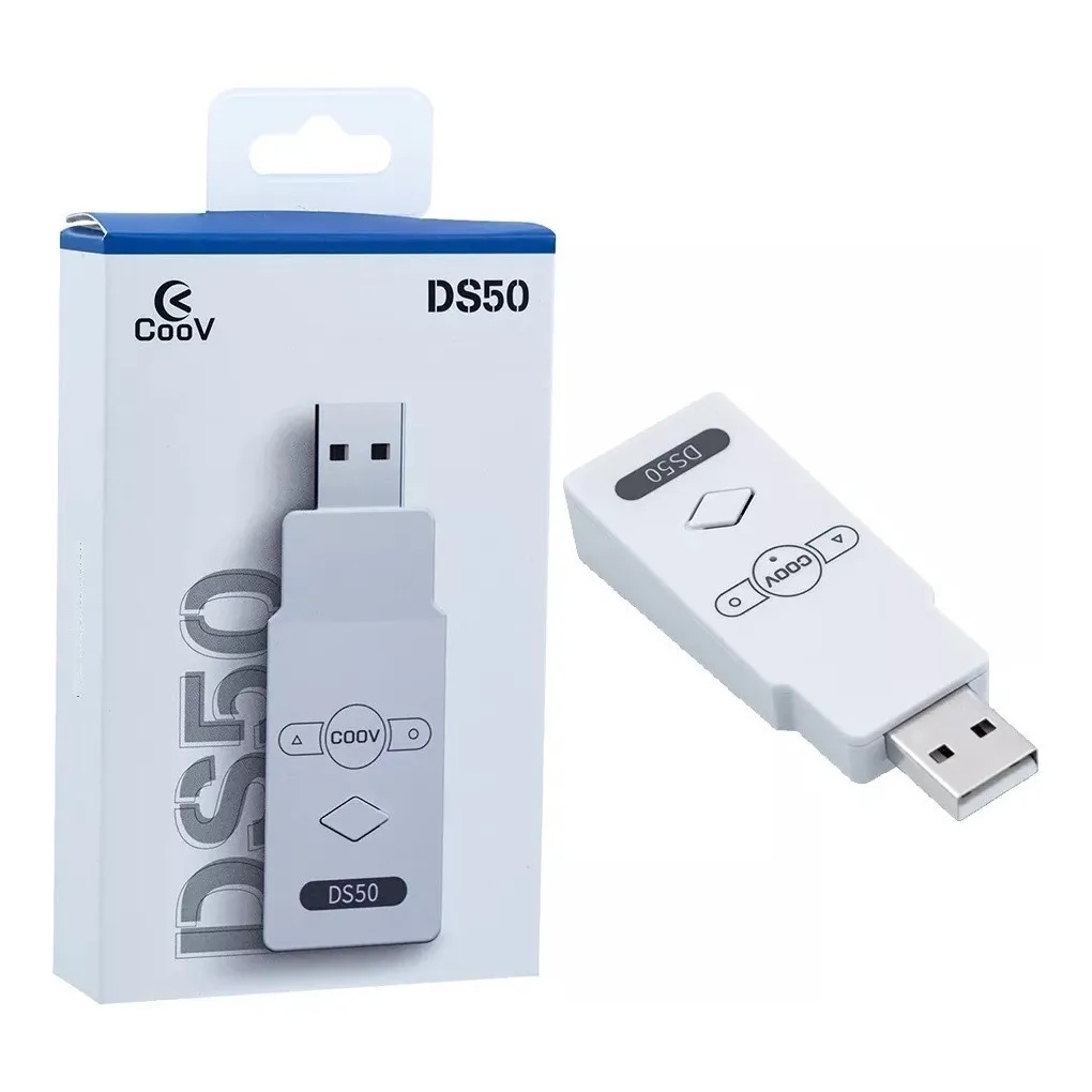 Adaptador Coov DS50 Bluetooth Para Controle de PS5 PS4 Xbox One S ...