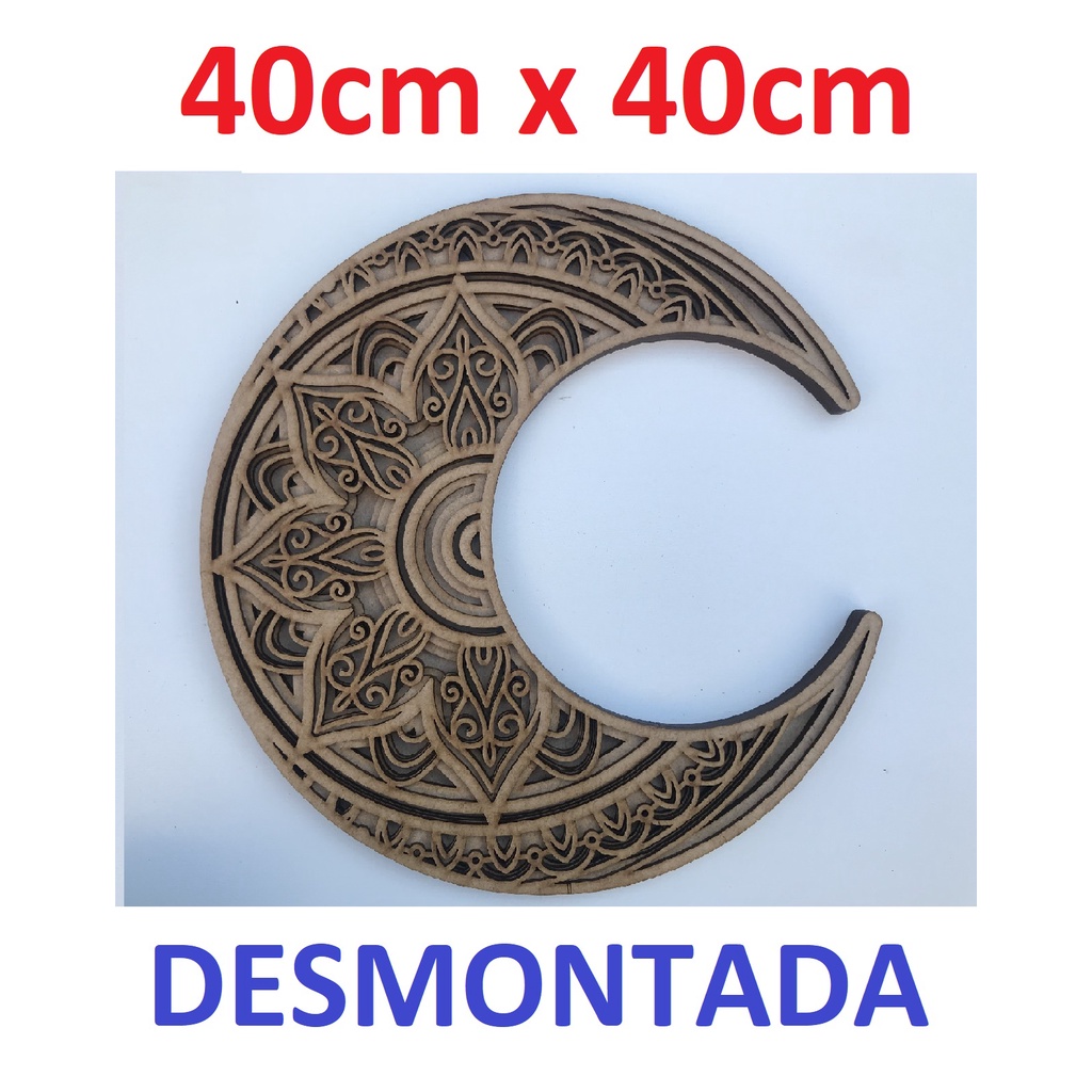 Mandala 3d Lua - Modelo 3d-23 - com 4 Camadas Mdf | Shopee Brasil