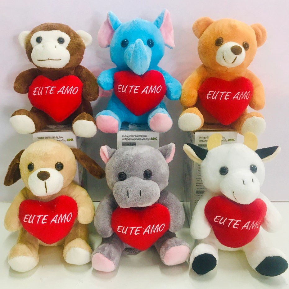 Bichinhos de Pelúcia - 6 Modelos diferentes - Macaco, Urso, Cachorro ...