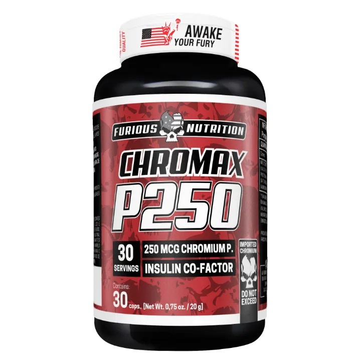 Picolinato De Cromo Chromax P250 Furious Nutrition 30 Caps. Inibidor da ...