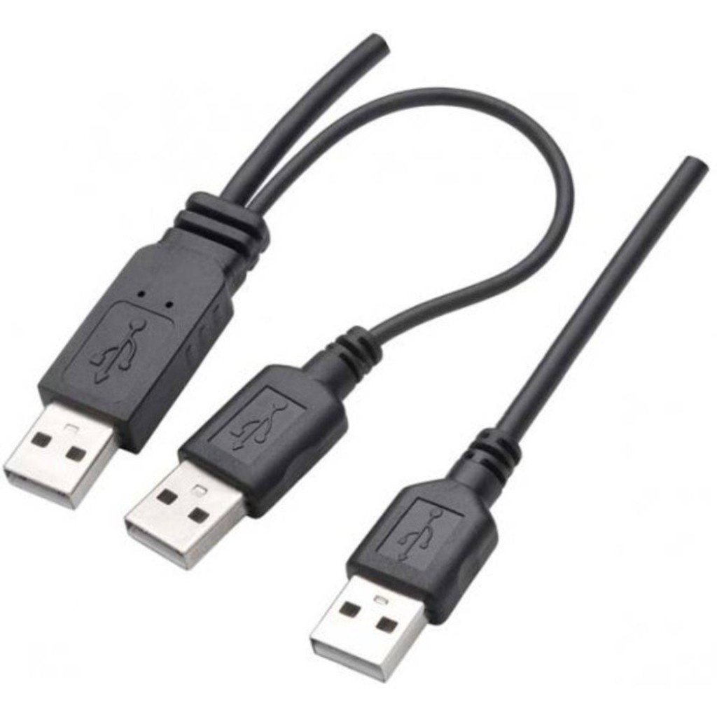 Cabo Usb 2.0 Y Para Hd Externo 1 Usb A Macho Para 2 Usb A Macho 8 3 137 | Shopee Brasil