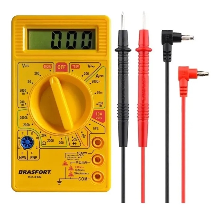 Multímetro Digital Com BIP Sonoro De Continuidade e Curto - Escala ...
