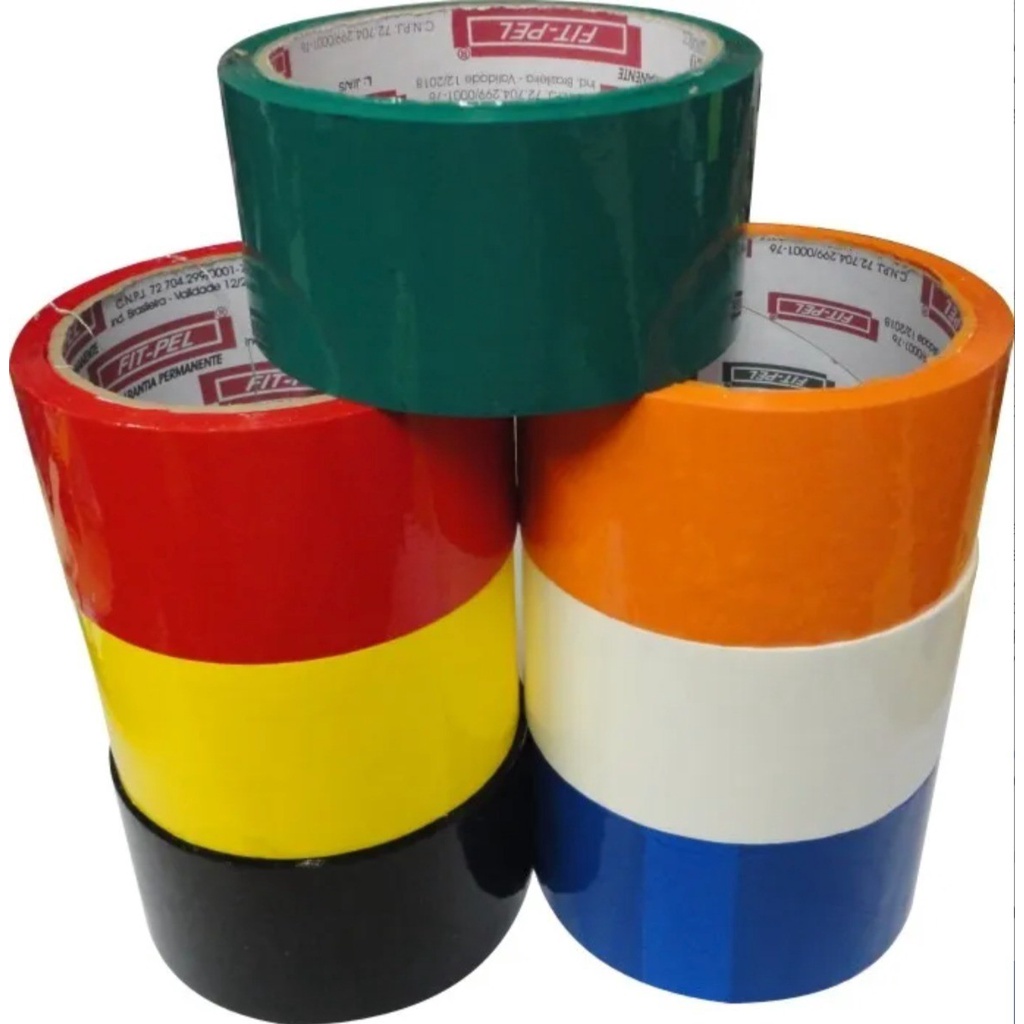 Fita Adesiva Larga Colorida Rolo 5mx48mm | Shopee Brasil