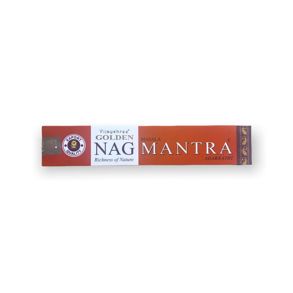 Incenso Mantra Massala Vijayshree Golden Nag 1 Cx De 15g | Shopee Brasil