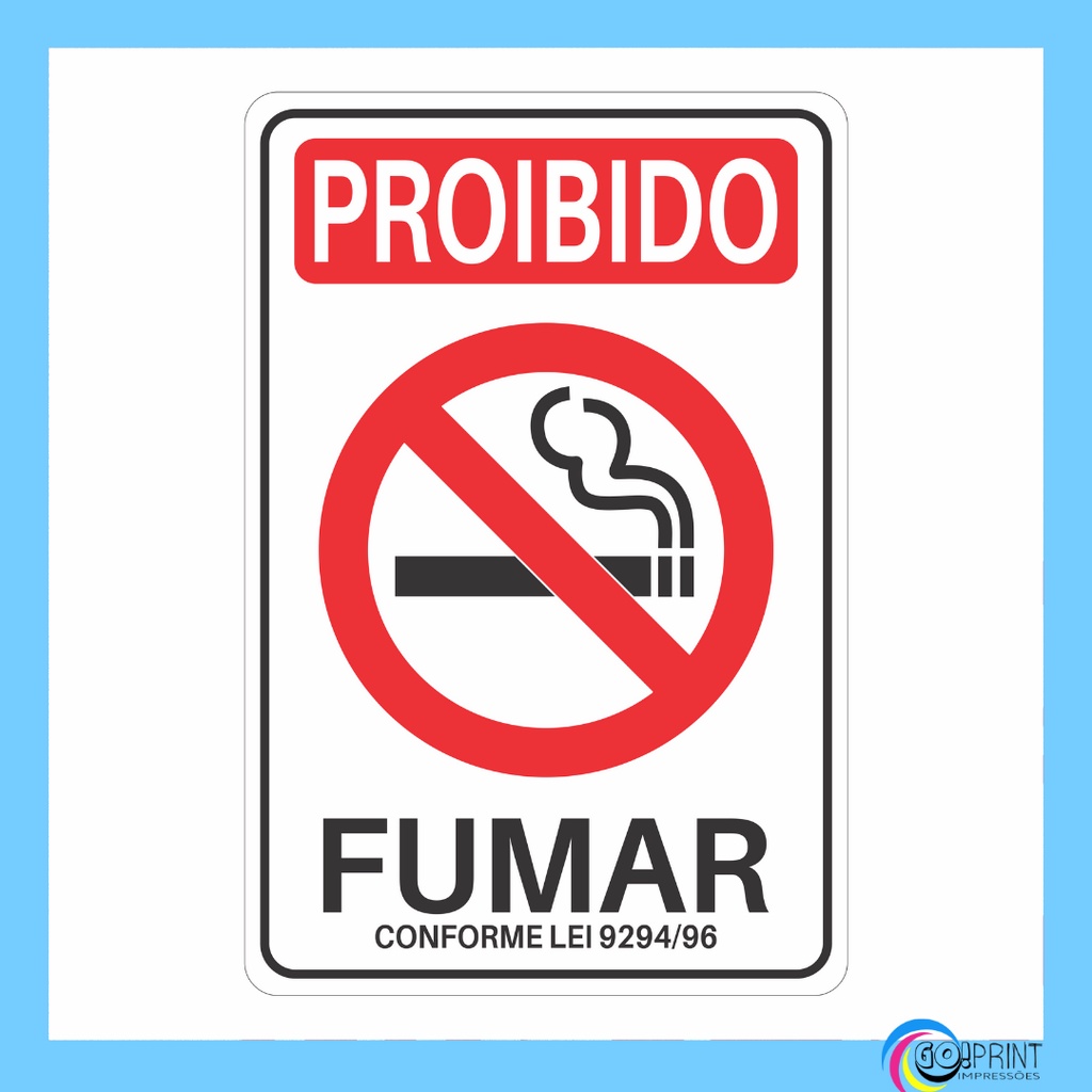 Placa Sinalização Não Fume Neste Local Proibido Fumar 15x20cm | Shopee ...